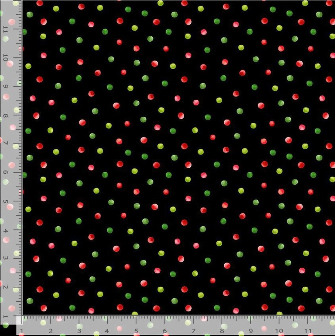 Watermelon Dots - # DOT-CD1928 BLACK - by Timeless Treasures - 100% ...