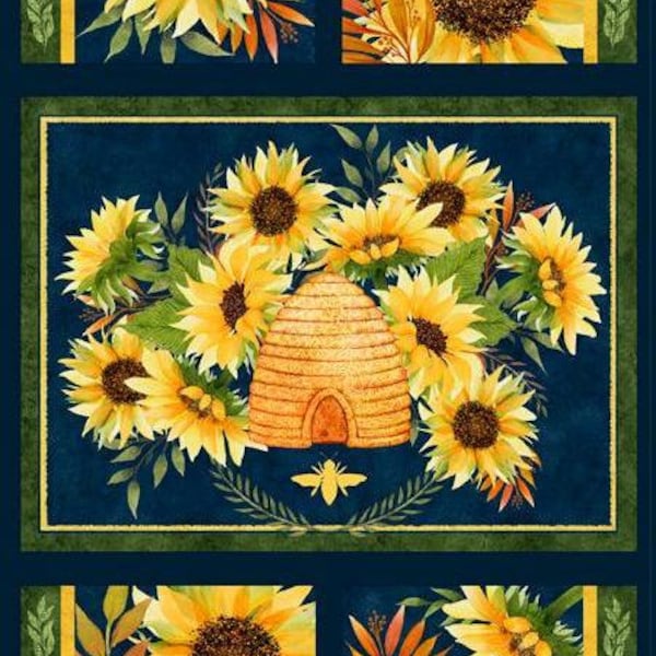 Sunflower Fabric Panel - Etsy