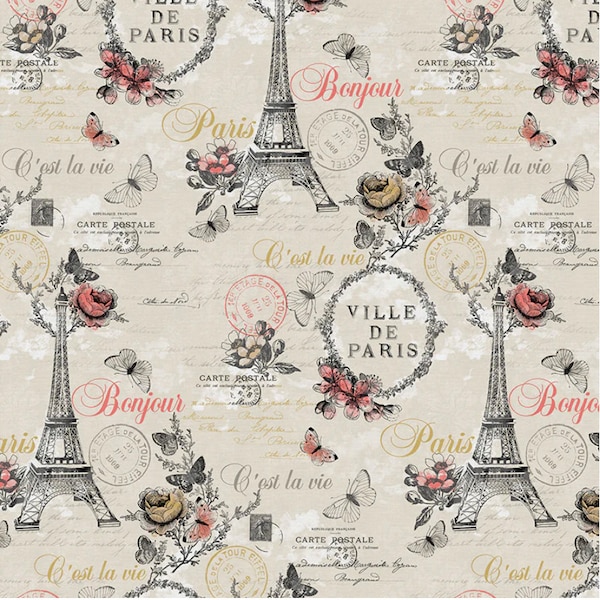 Paris Quilt Panel - Etsy