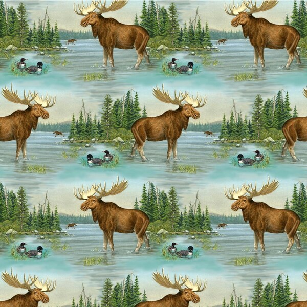 Moose Fabric - Etsy
