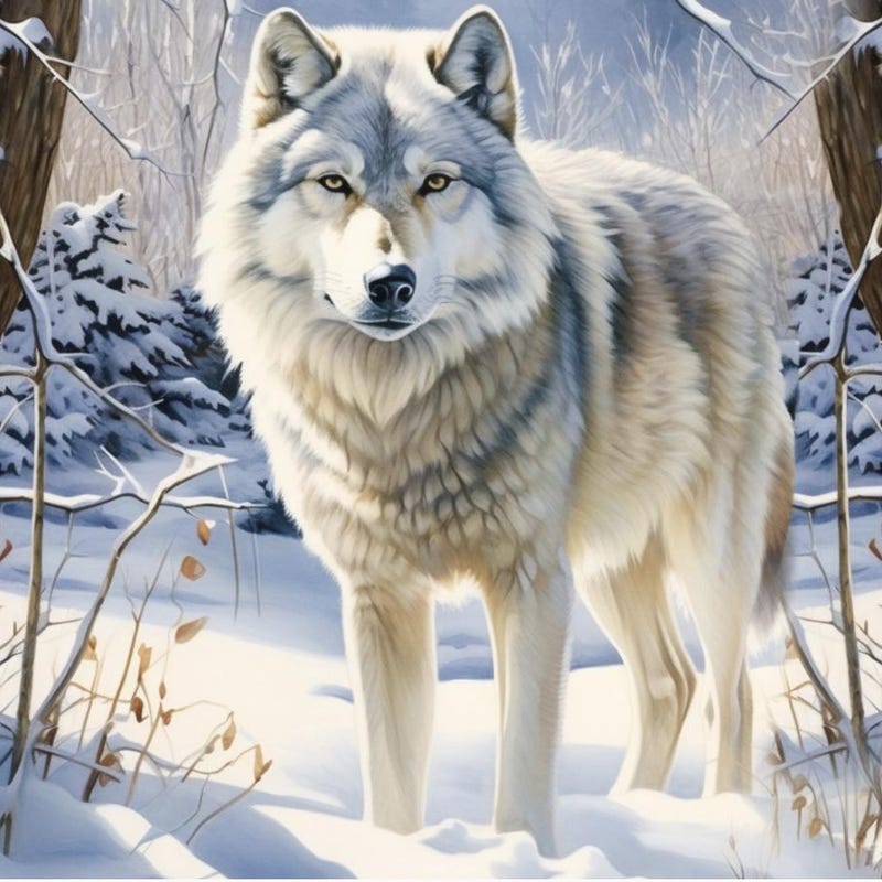 Wolf Fabric Panel - Etsy
