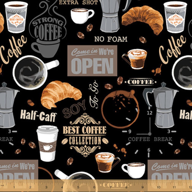 Coffee Fabric - Etsy