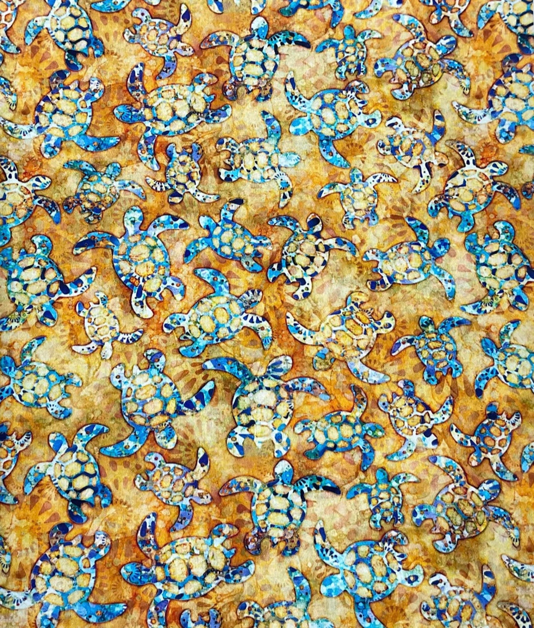 REMNANT 1/2 Yard Pacifica Sea Turtles 2600-28819-S by Quilting ...