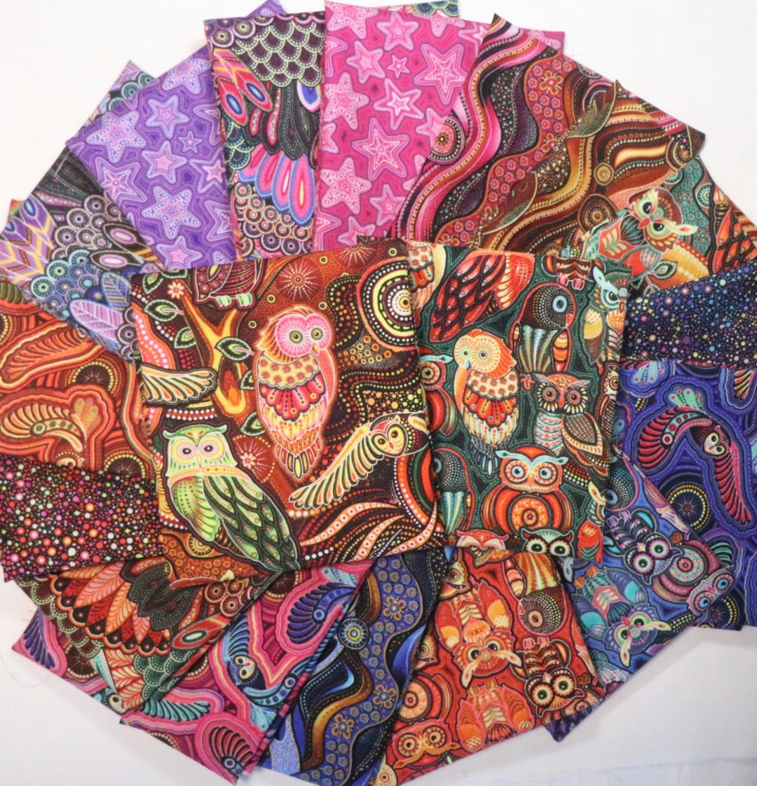 Sahul Land - 18 Piece Fat Quarter Bundle - Indigenous Designs - 100% ...