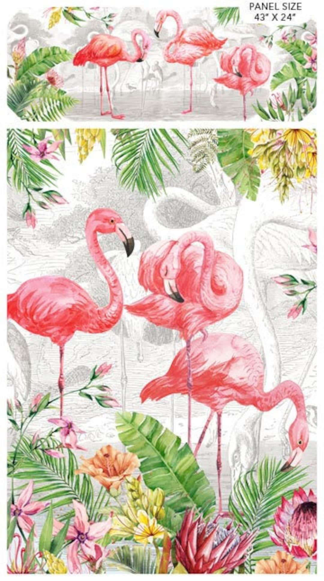 Flamingo Bay - 2/3 Yard Fabric Panel - # 24290-10 - by Nortcott - Pink ...