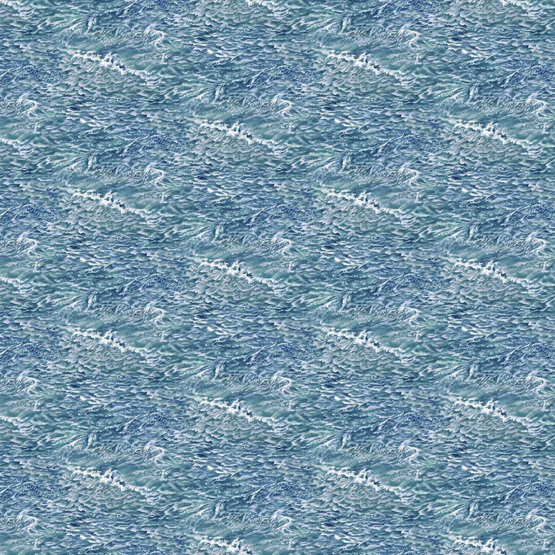 Safe Harbor Blue Green Waves - Pattern # 24964-44 - by Northcott - 100% ...