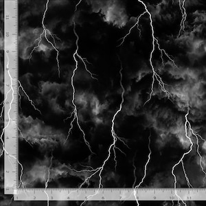 Lightning Storm on Dark Sky by Timeless Treasures WICKED-CD2768 NIGHT ...