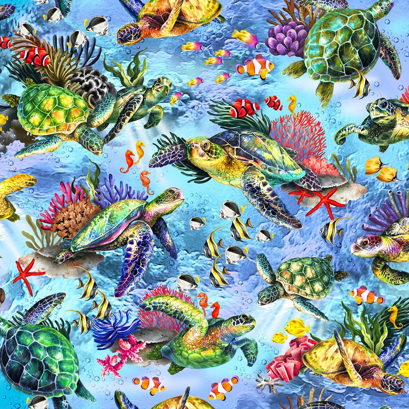 Coral Reef Fabric - Etsy