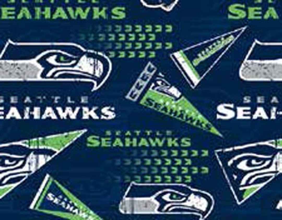 SEATTLE SEAHAWKS, Licensed NFL Team Fabric, 100% Cotton Woven Fabric ...