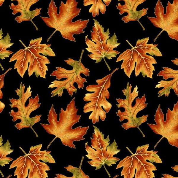 Autumn Leaves Fabric - Etsy
