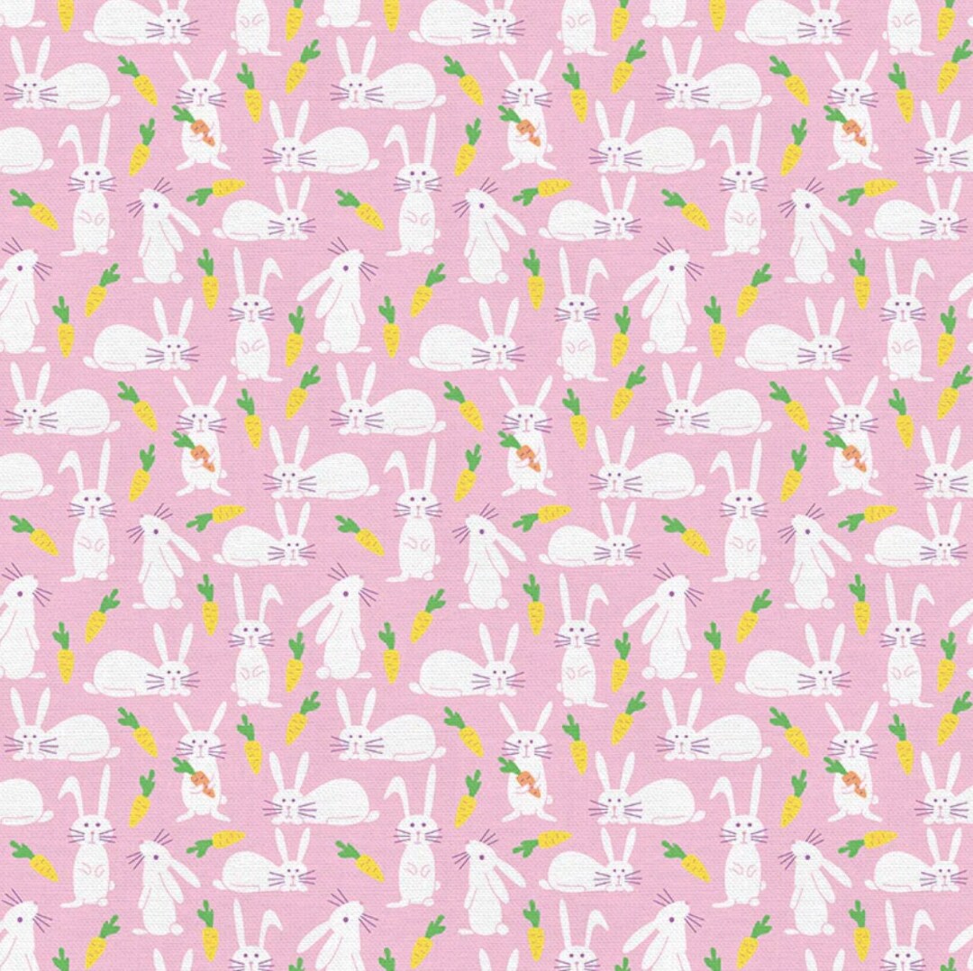 Bunny Trail - Pattern # 120-21511 - White Bunnies on Pink - by ...