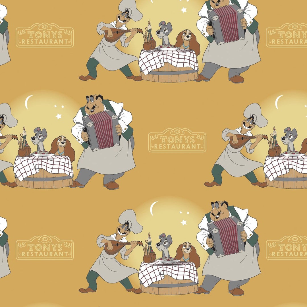 Disney Lady and the Tramp - Pattern # 85230307-01 Mustard - Bella Notte ...