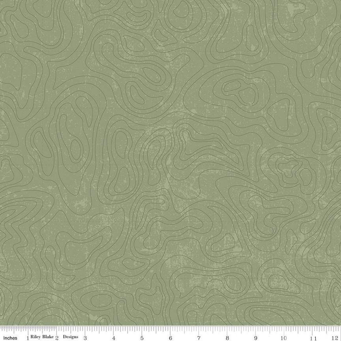 National Parks Topographic Map - Green - #C13293-GREEN - by Riley Blake ...