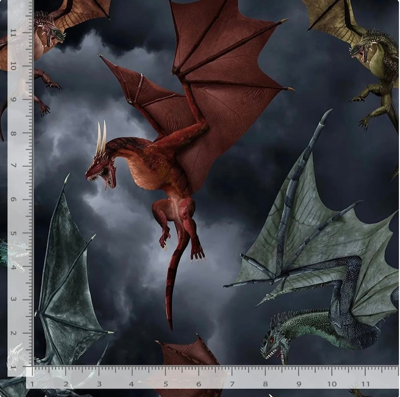 Dragon's Lair - 8 Fat Quarters - by Timeless Treasures - 100% Cotton ...