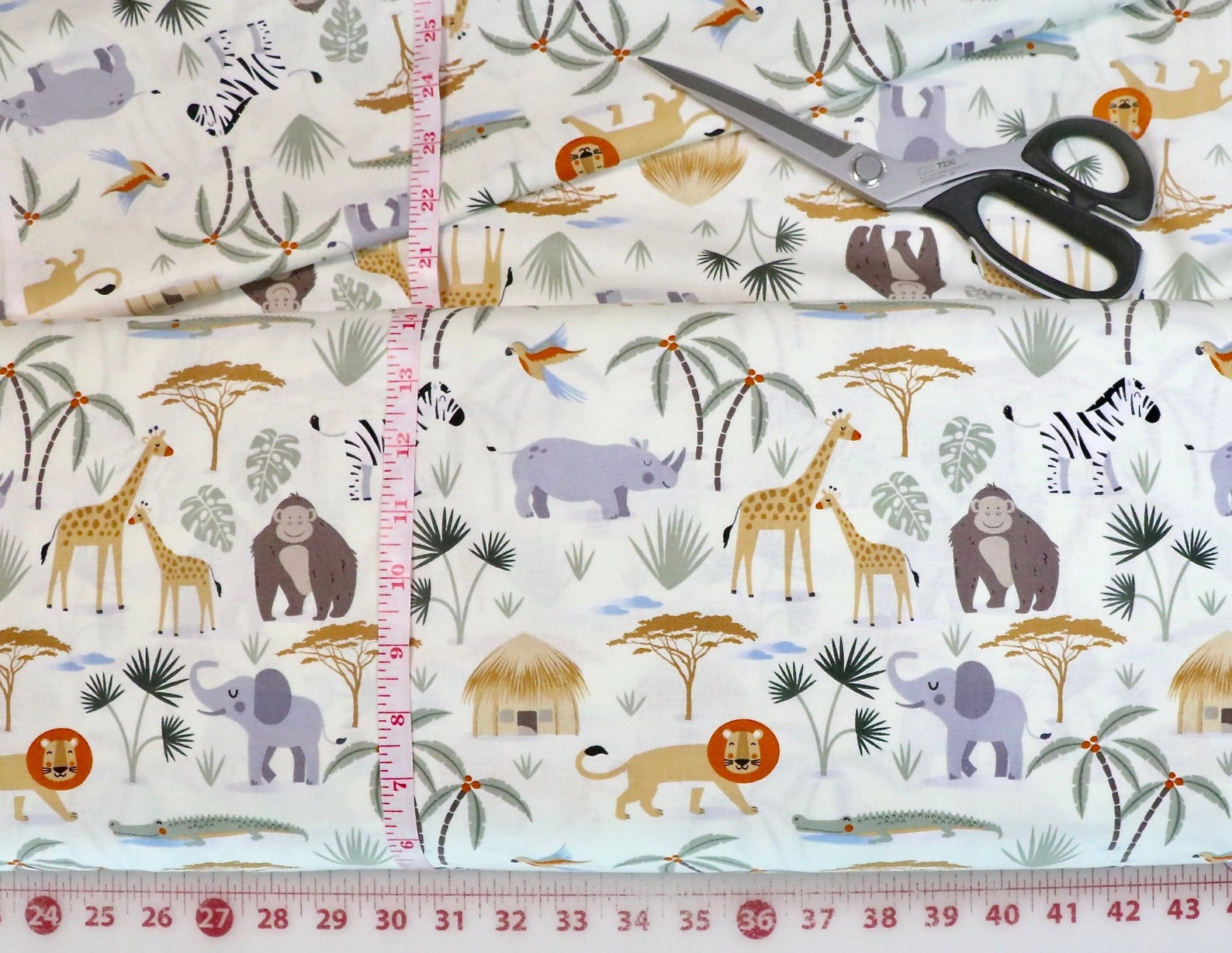 Safari Adventure - Jungle Cream - # BEN-12944-07 - by Benartex - 100% ...