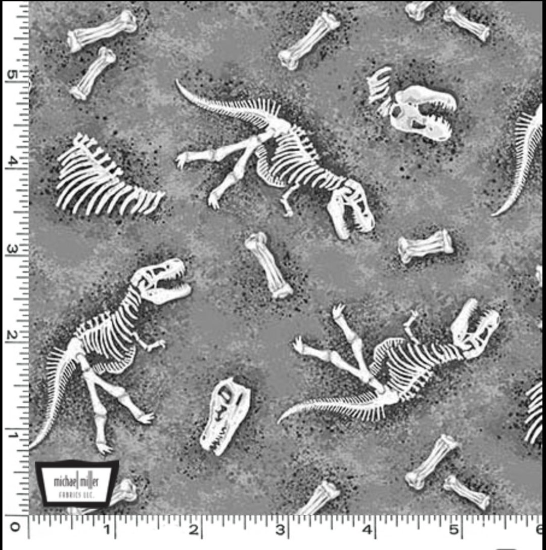DINOSAUR FOSSILS - Pattern #CX11147-GRAY-D - by Michael Miller - 100% ...