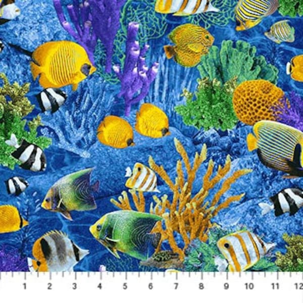 Tropical Fish Fabric - Etsy