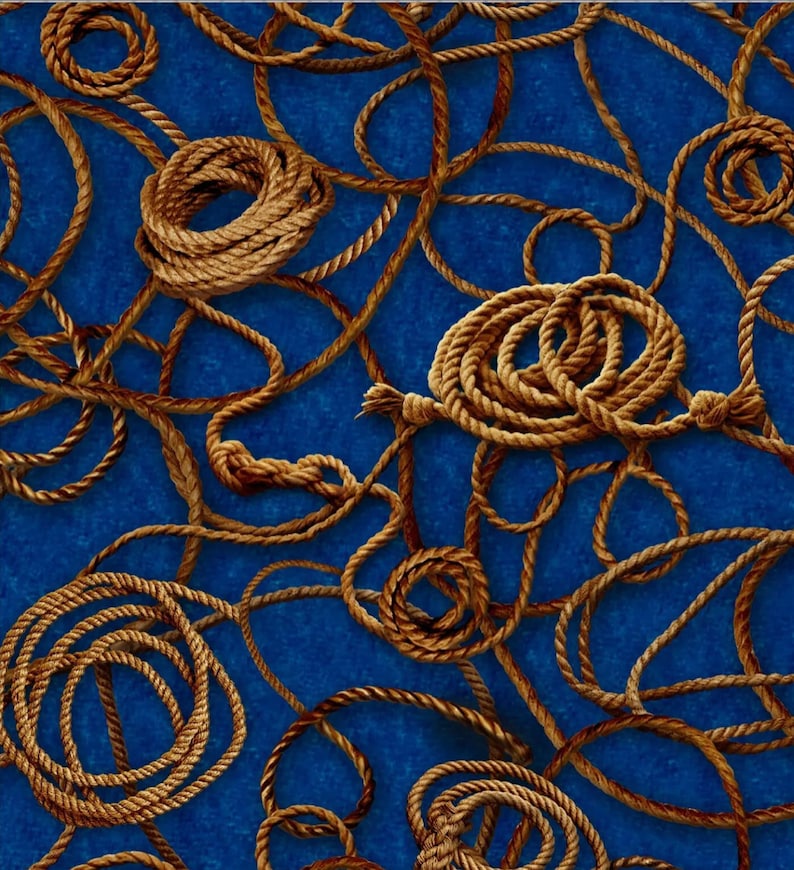 Remnant - Cattle Drive Ropes Blue 16 Inches – Pattern # 59-5082 - by ...