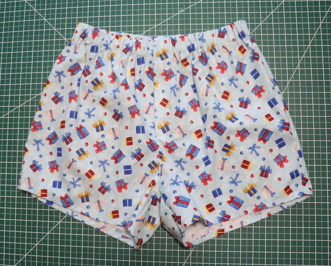 CUSTOM BOXER SHORTS, Made to Order, Tossed Presents Christmas Boxers ...