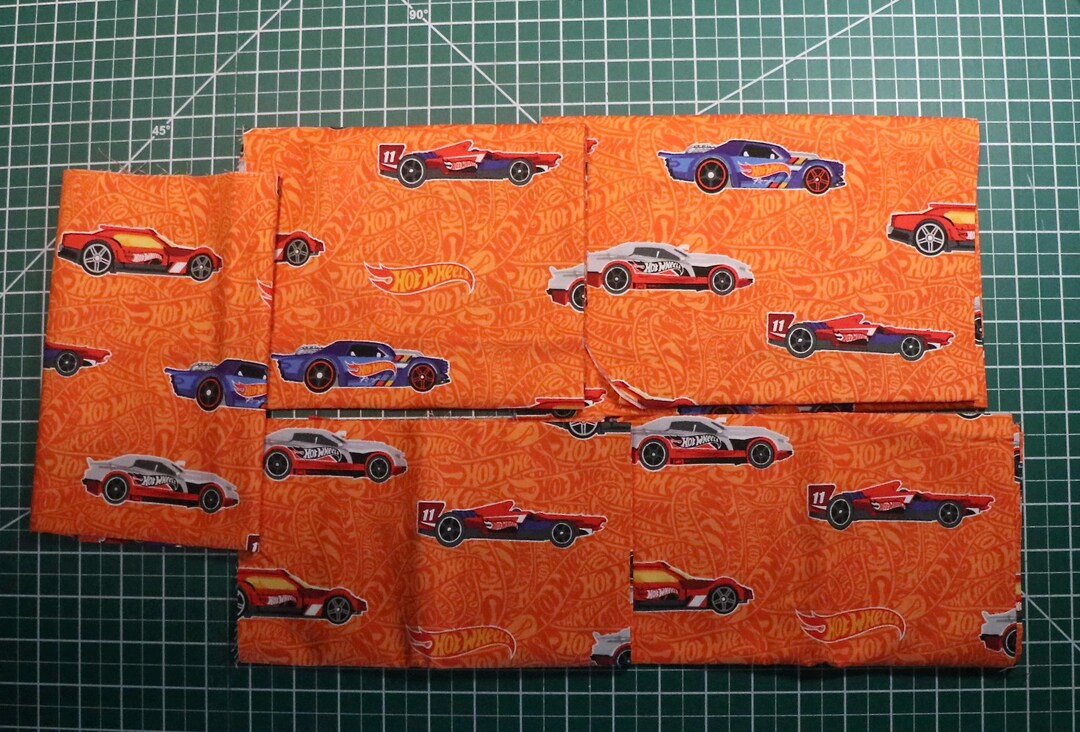 Hot Wheels Fabric Scrap Bundle 9 Ounces 100% Cotton Fabric by Riley ...