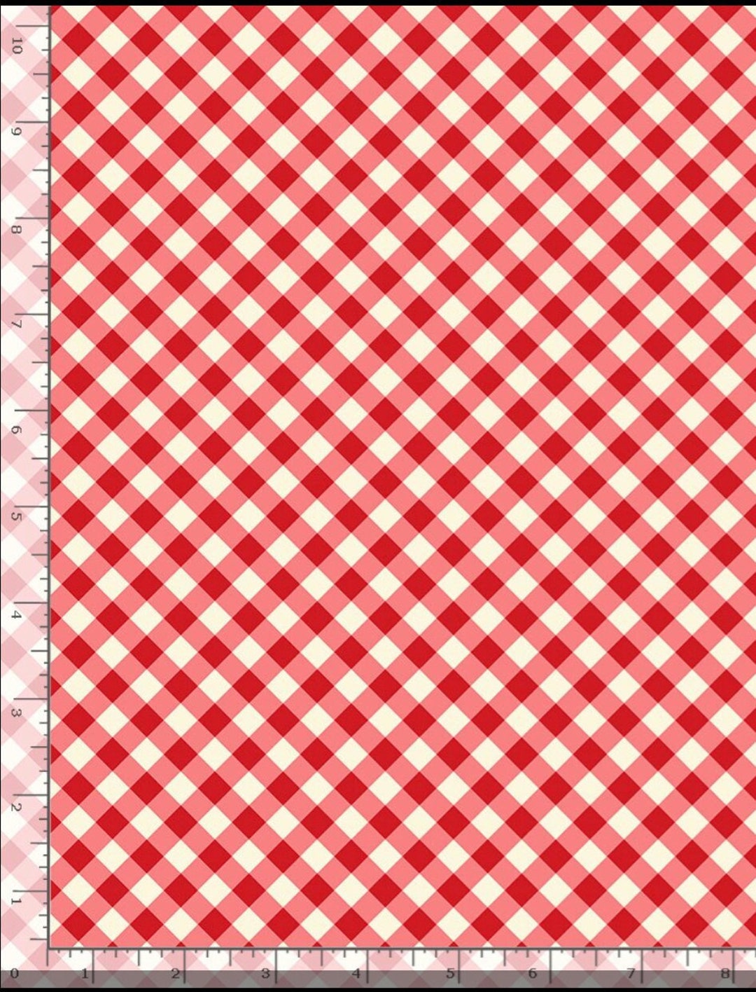 Vintage Style Diagonal Gingham - #CD1550 CHERRY - by Timeless Treasures ...