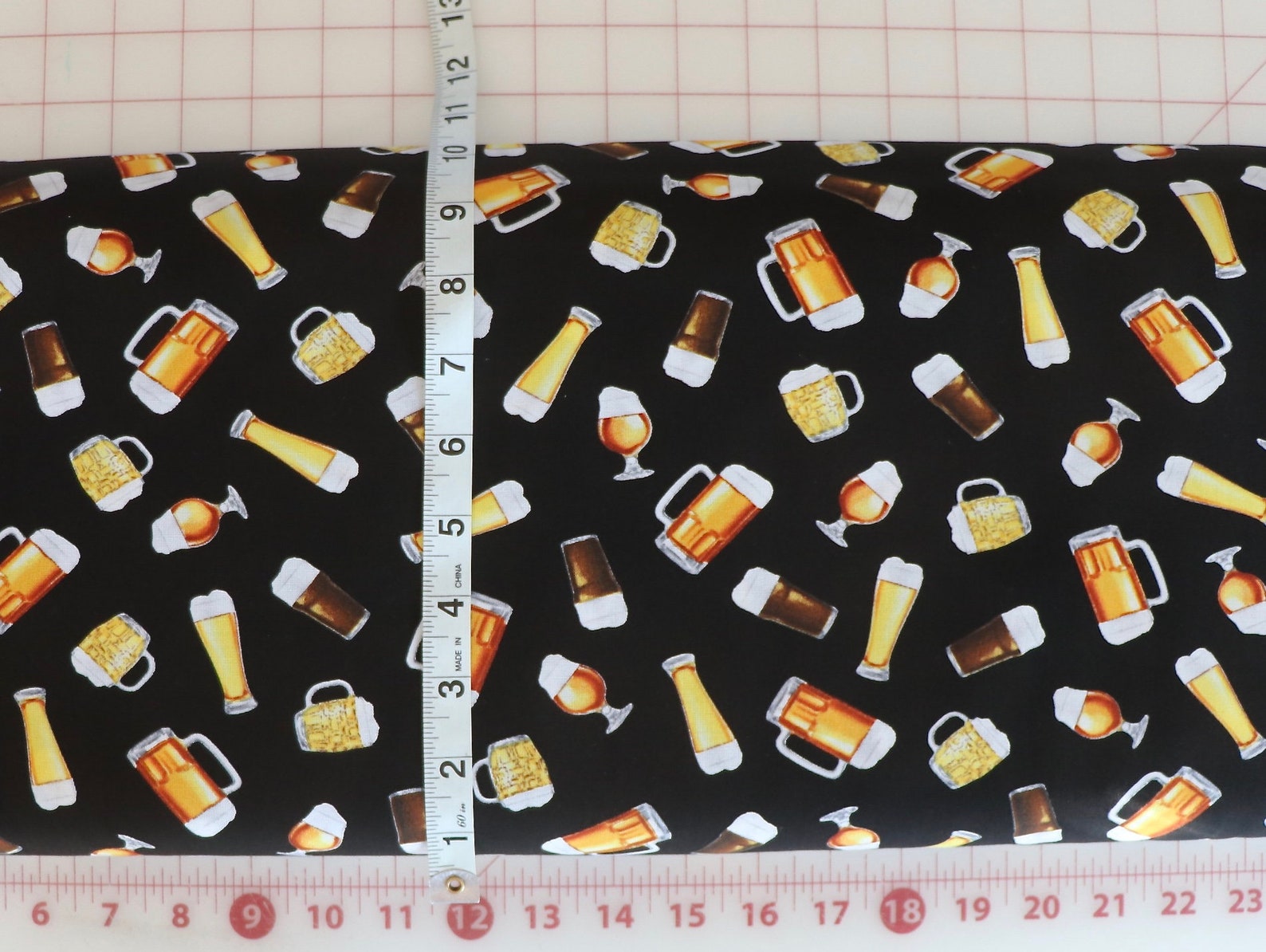 TOSSED BEER GLASSES C8954 Black by Timeless Treasures | Etsy