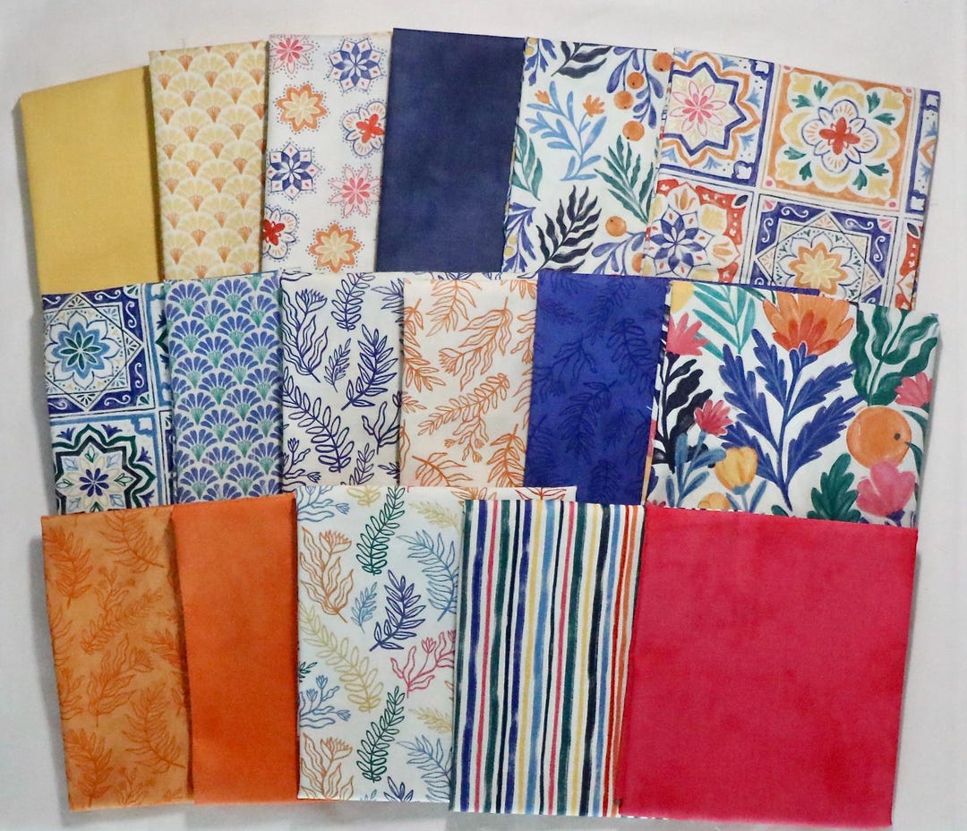Cyprus - 17 Piece Fat Quarter Set - by P & B Textiles - Complete ...