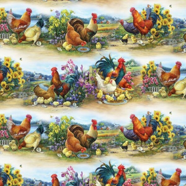 Chicken Fabric - Etsy