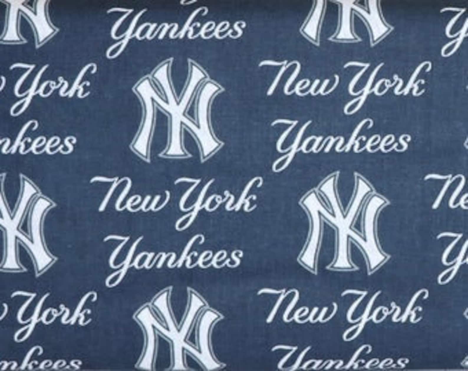 New York Yankees, Licensed MLB Team Fabric, 100% Cotton Woven Fabric ...