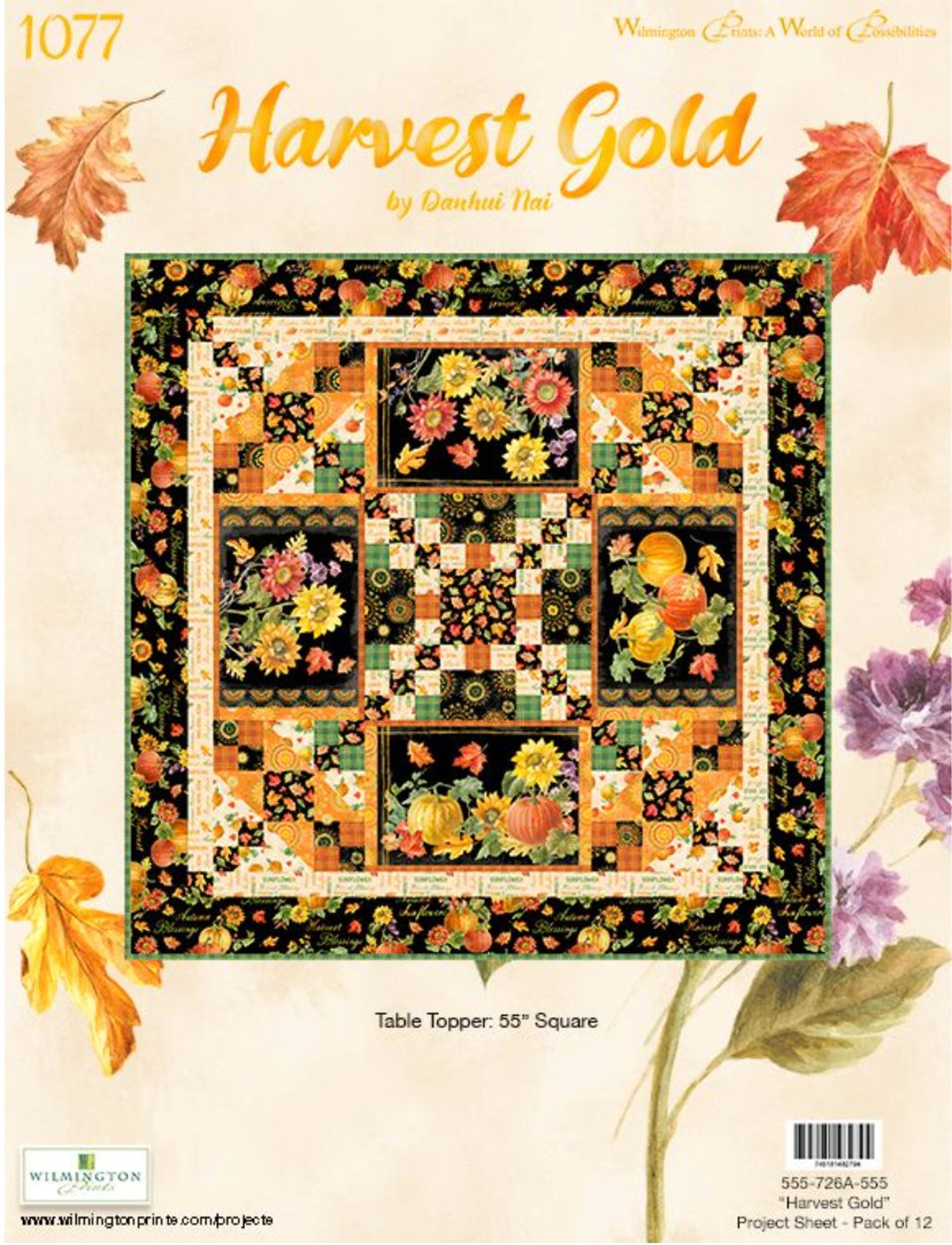 Quilt Pattern Only - Harvest Gold - Designed by Danhui Nai for ...
