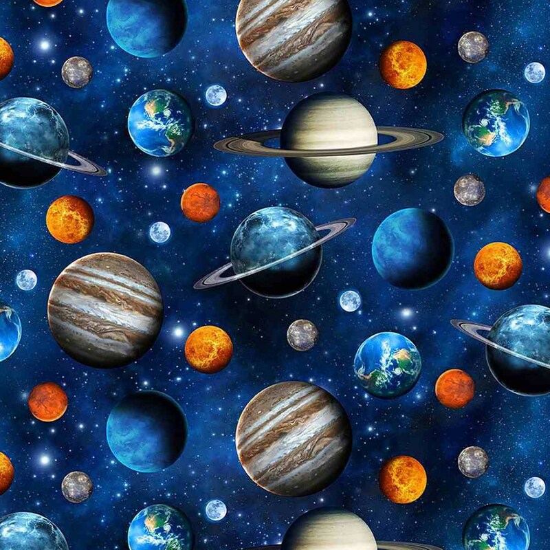 Planets Fabric - Etsy