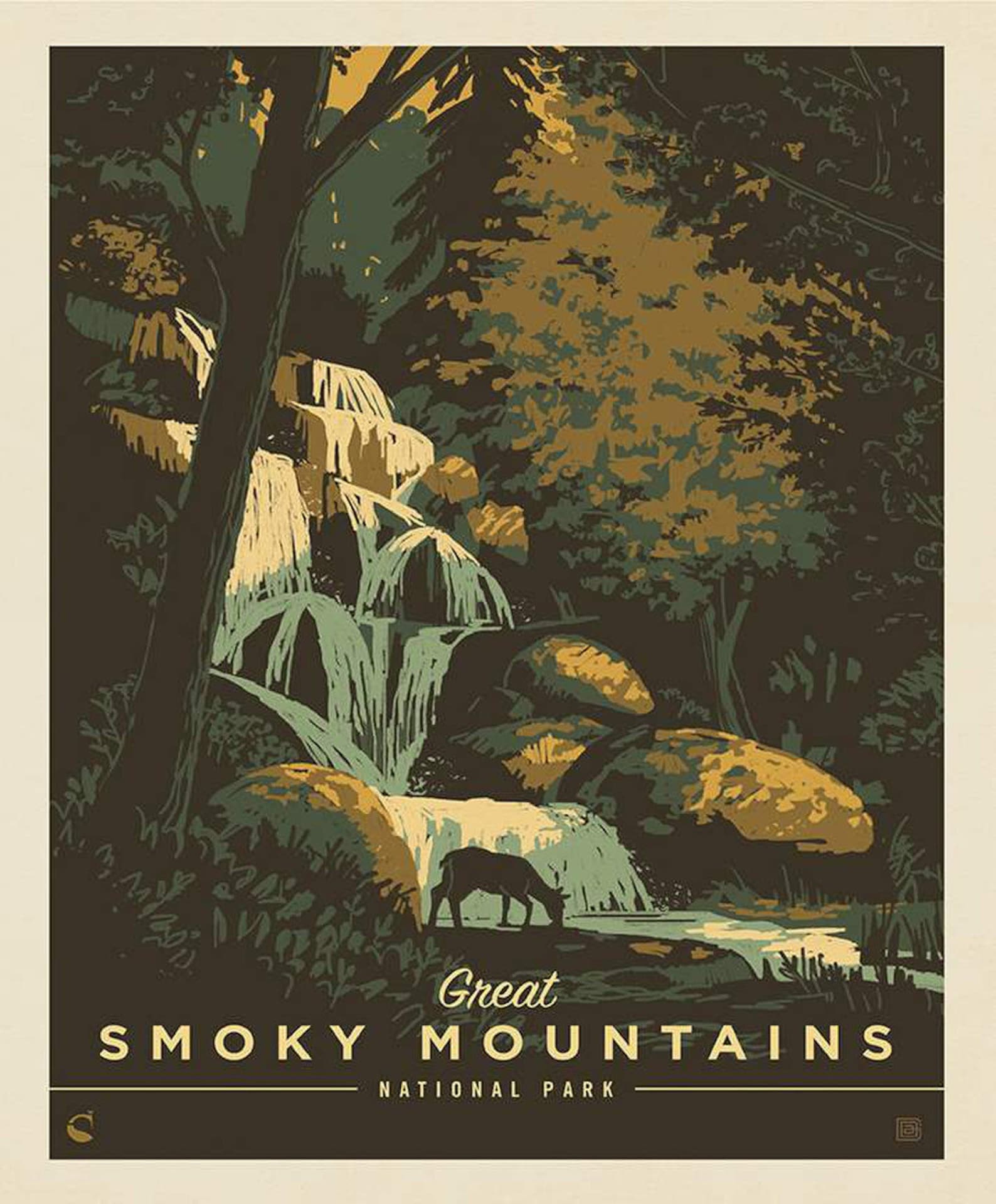 National Parks Fabric Poster Panel - #PD13299 - Great Smoky Mountains ...
