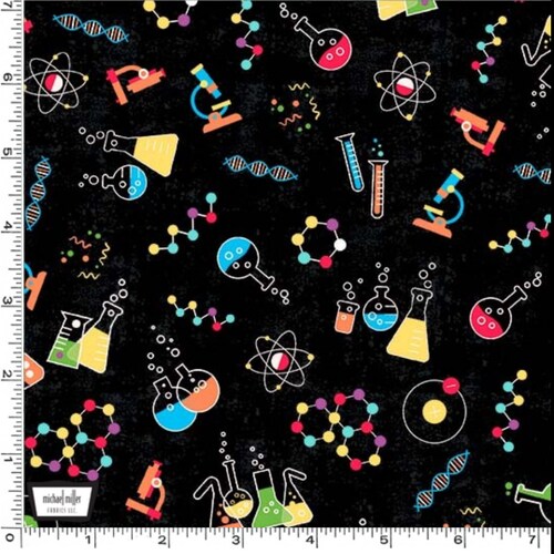 Chemistry Fabric Chemistry Tangle by Abbieuproot Chemistry | Etsy