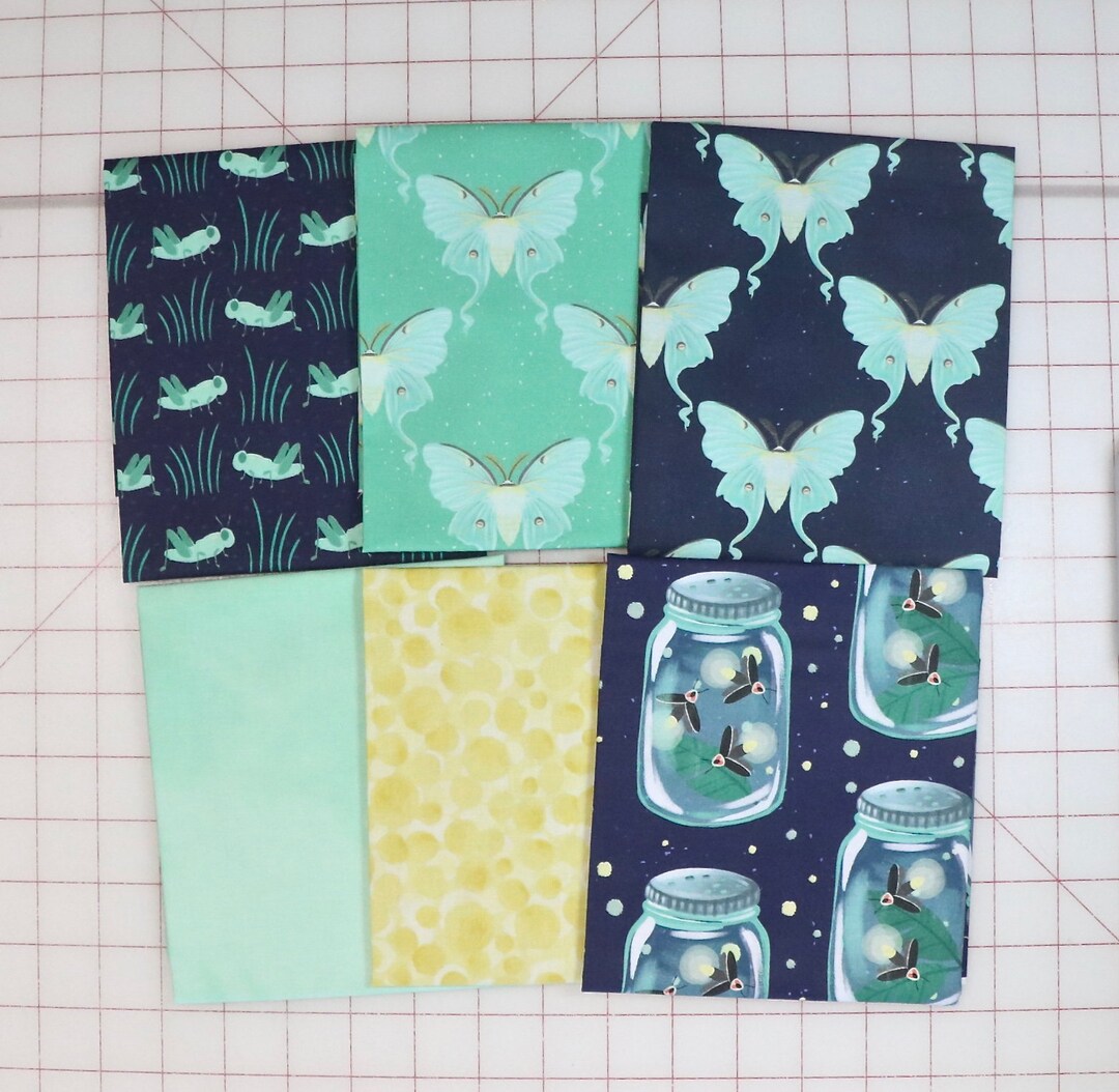 6 Fat Quarters - Backyard Bugs - by Paintbrush Studio - Moths ...