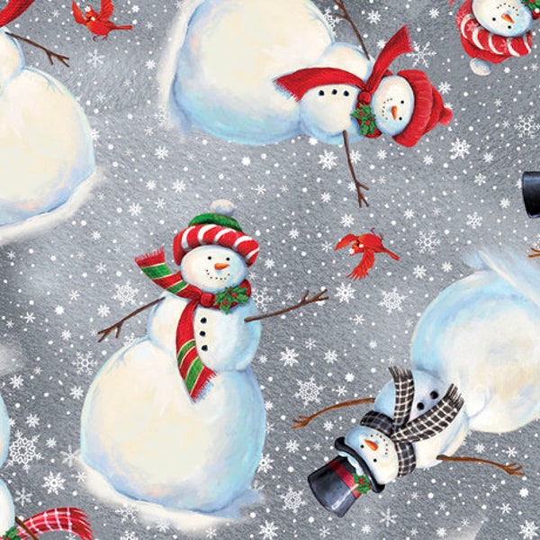 Snowman Fabric - Etsy