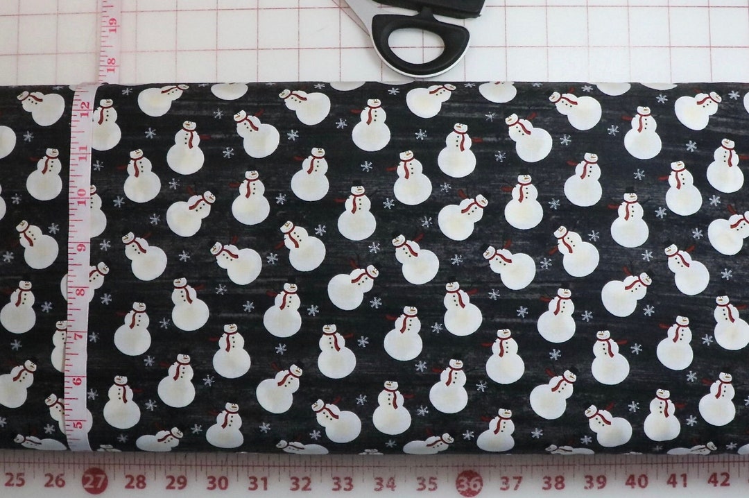 Rustic Village Christmas - Snowmen on Gunmetal - Pattern # BEN-6888-14 ...