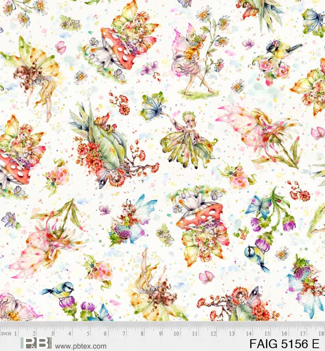 REMNANTS - Fairy Garden Fairies - Pattern #5156 E - by P & B Textiles ...