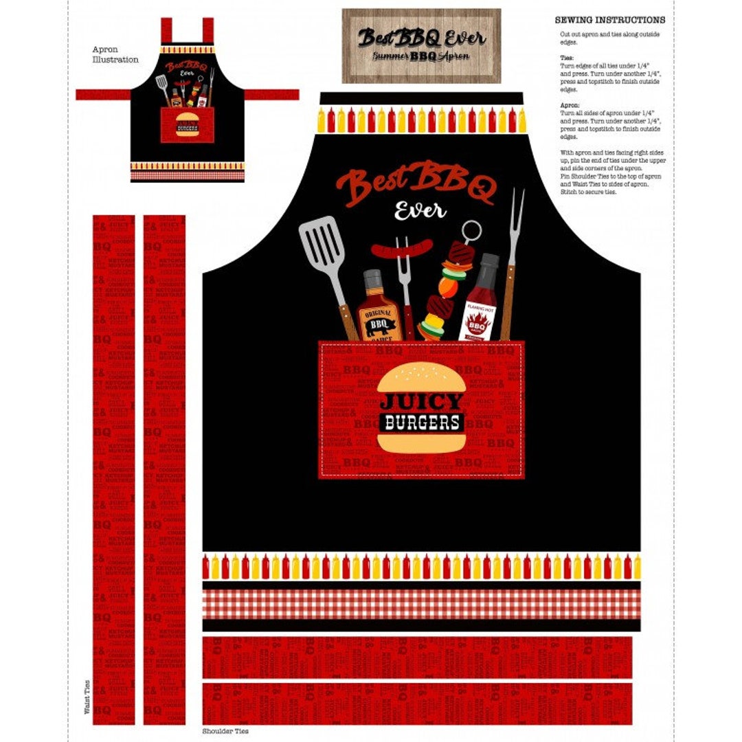 Best BBQ Ever - Chef's Apron - DCX10536 - by Michael Miller - 100% ...