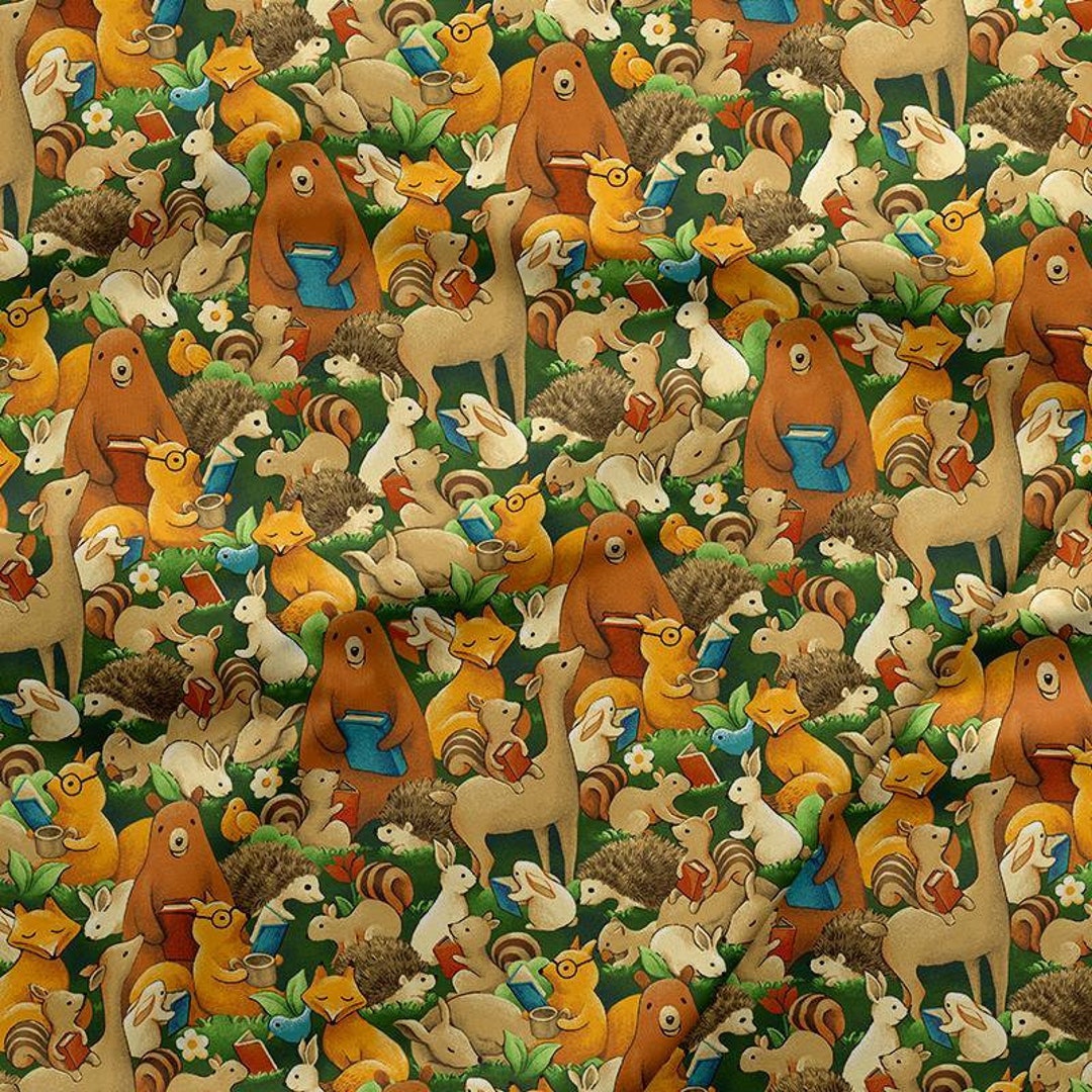 FOREST FABLES - motif # 120-19619 - animaux de la forêt emballés ...