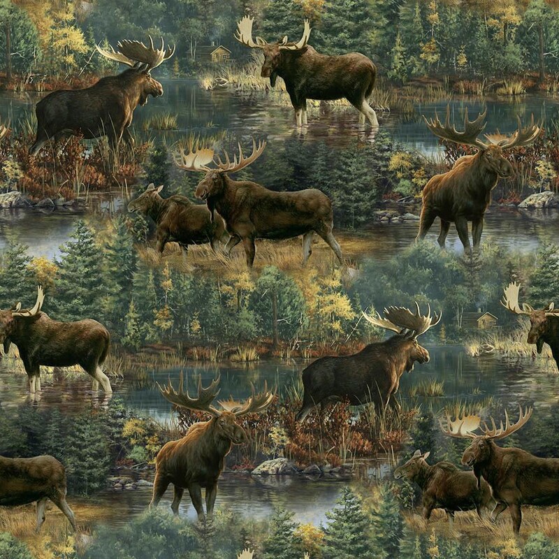 Moose Fabric - Etsy