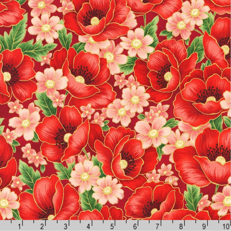 Poppy Fabric - Etsy