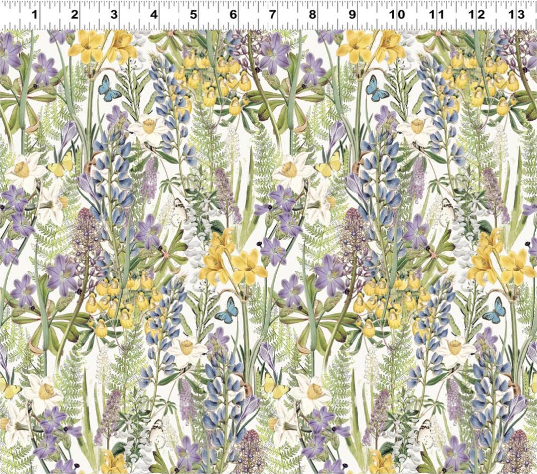 Spring Garden Digital Mixed Flowers - Y4361-55 Multi Color - by ...