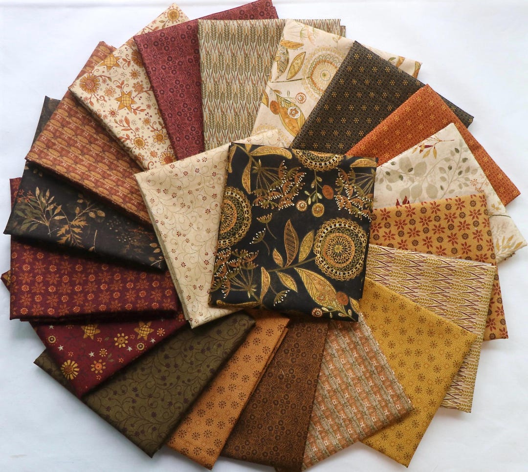 Oak and Maple 18 Piece Reproduction Fat Quarter Bundle by Henry Glass ...