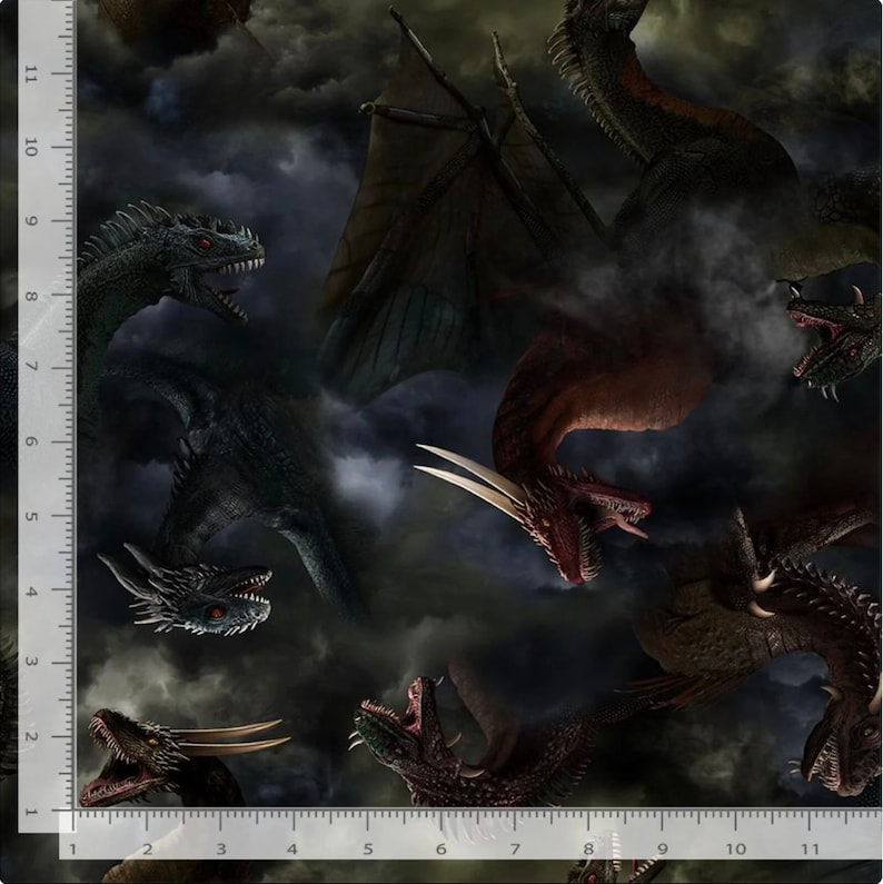 Dragon's Lair - 8 Fat Quarters - by Timeless Treasures - 100% Cotton ...
