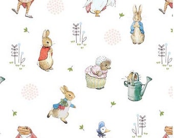 Peter Rabbit Fabric Beatrix Potter Fabric Cotton Fabric | Etsy
