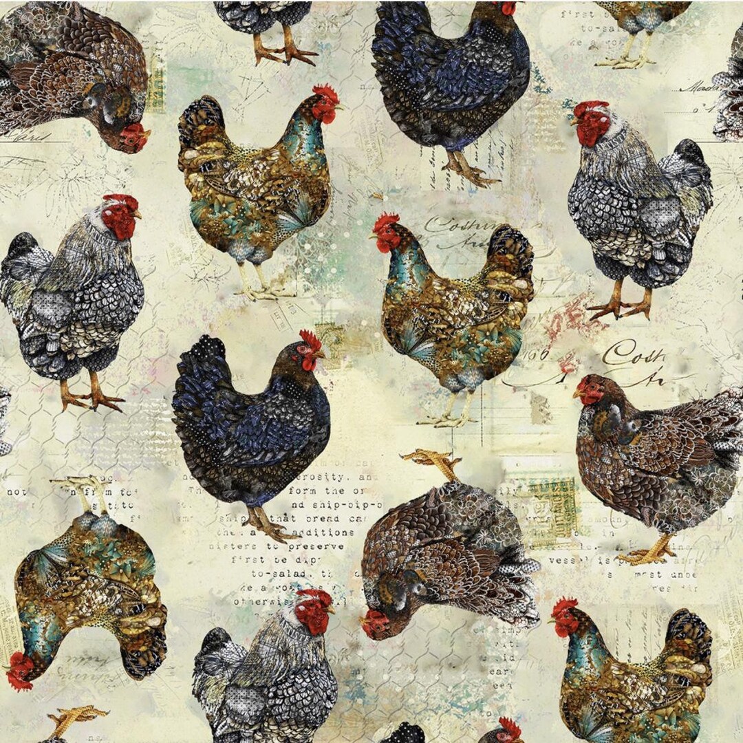 Boho Chicks - Multi Rustic Chickens - Pattern # 54561D-2 - by Windham ...
