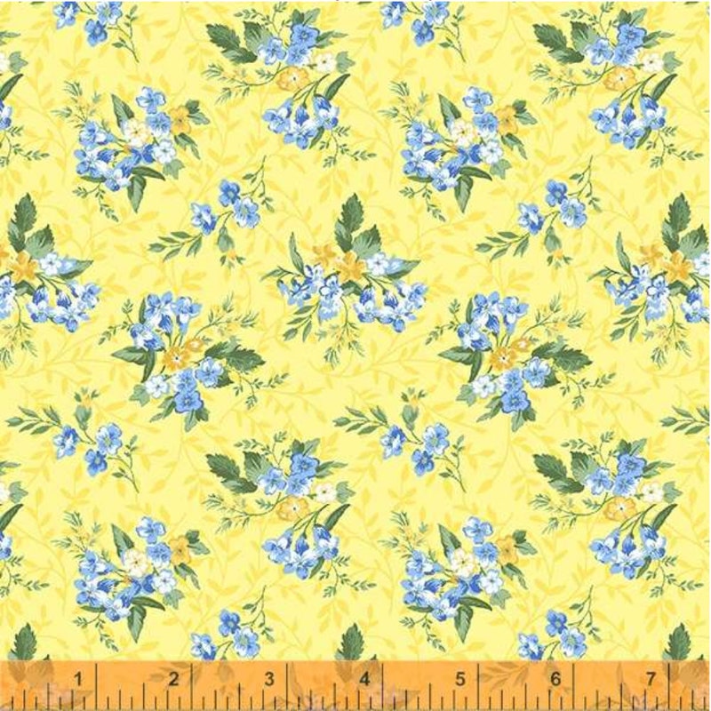 Yellow Blue Fabric - Etsy