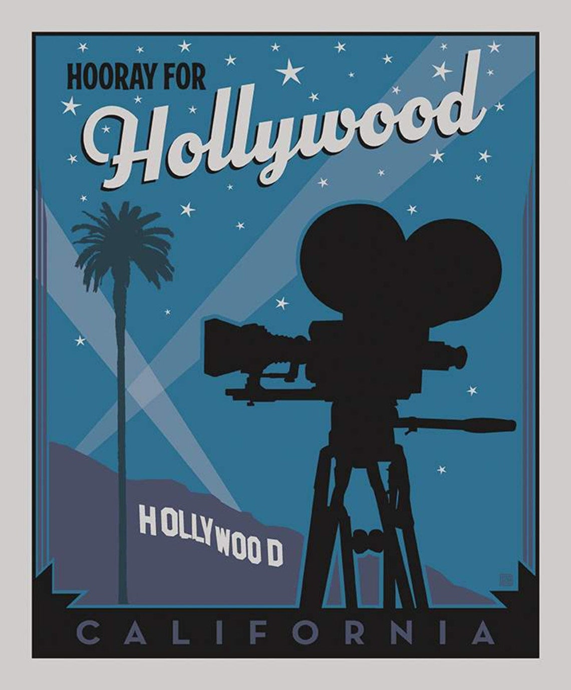 Destinations Poster Panel Hollywood Full Yard Panel By | Etsy