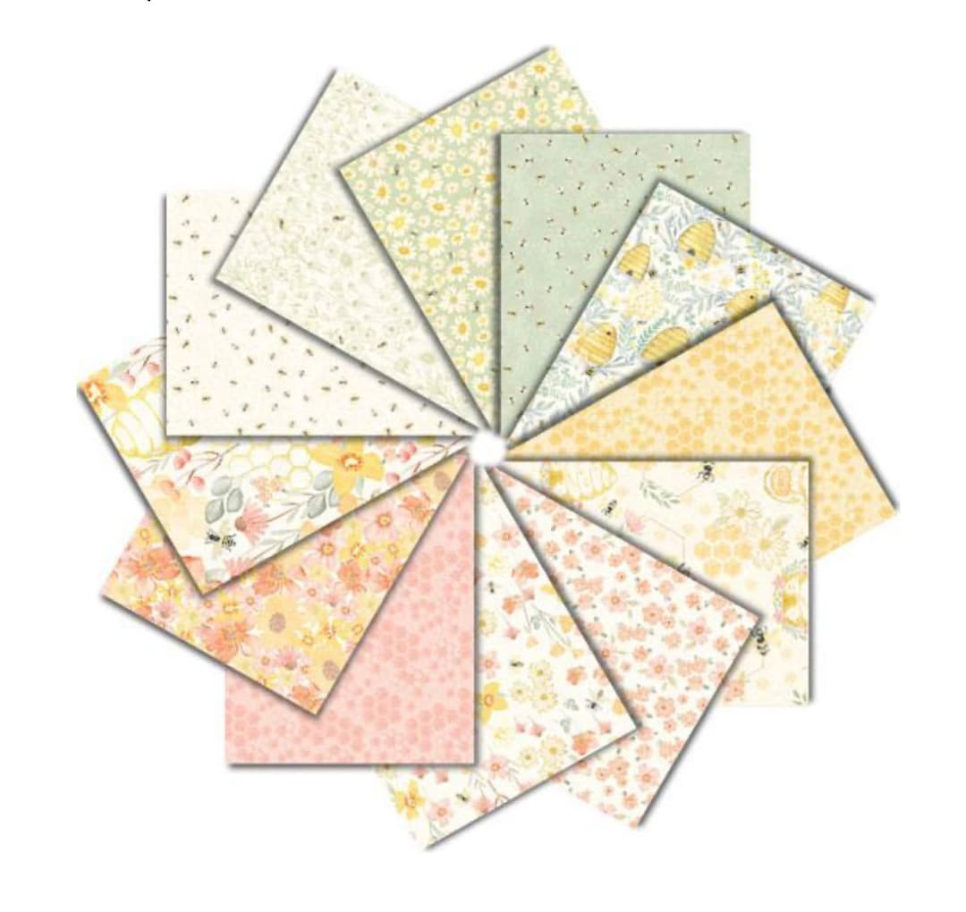 Sweet Home - 12 Piece Fat Quarter - by Timeless Treasures - Soft Pastel ...