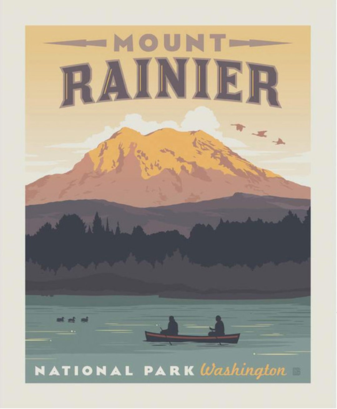 Mount Rainier National Park Poster Panel by Riley Blake - #P8793 ...